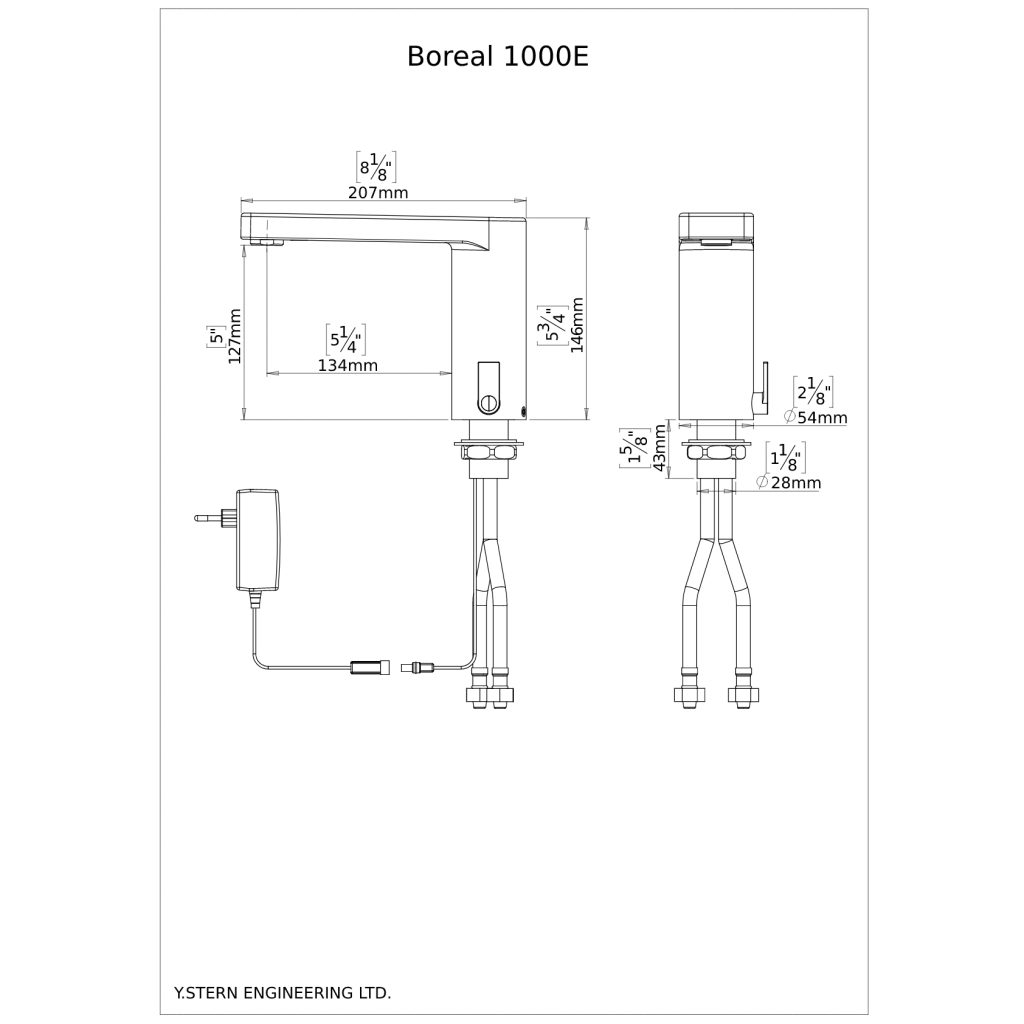 Boreal touchless deck mounted faucets series | Stern Engineering Ltd